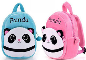 KIDSAC Kid School Bag Combo of Panda bags Cartoon Velvet Soft Plush Bag ...