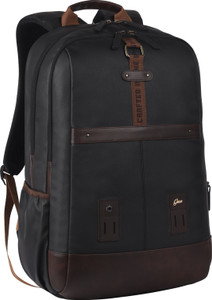 Gear Classic Anti Theft Faux Leather 31 L Laptop Backpack Black-Brown ...