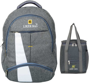 LIKER BAG Office and collage 45 L Laptop Backpack Grey - Price in India ...