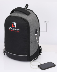 LOADMAN Unisex Backpack with USB PORT CABLE|USB PORT HUB| USB CHARGING ...