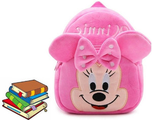 Bluemoon Pink Mini Kids Soft School Bag Soft Fabric For Ukg,Lkg,Play ...