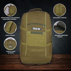 VEER-ON Commando Bag Three Compartments For Men & Women 45 L Backpack ...