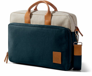 DailyObjects Ivory - Navy Commute Messenger Medium Laptop Bag ...