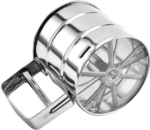 MORLI ENTERPRISE Stainless Steel Flour Sifter Manual Food Strainer Atta ...