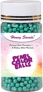 Honey Sweets Edible Pearl Dark Green Colour Big Balls, Sprinkle ...