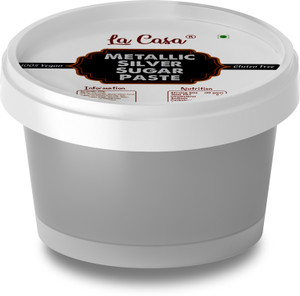 La Casa Sugar Paste or Fondant - Metallic SILVER | Ideal for Cake Icing ...