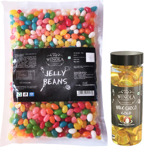 Winola Candy Gift Pack- Buy Jelly Beans (1 kg) & Milk Choco Gold (140g ...
