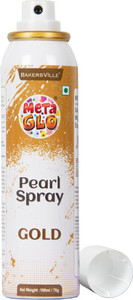 MetaGlo Edible Pearl Spray ( Gold ) 100ml, Cake Decorating Color Effect ...