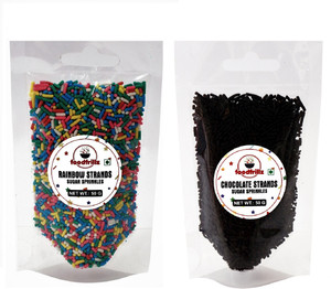 foodfrillz Rainbow Strands & Chocolate Strands (50 g x 2) Vermicelli ...