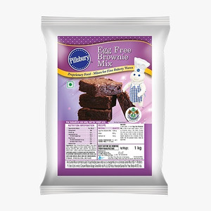 Bakers King Pillsbury Egg Free Brownie Premix Baking (1 Kg Pack of 1 ...