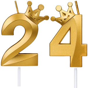 PopTheParty 24th Birthday Decoration Candle Sparkler for Cake Topper ...