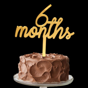 Party Decorz 6 Months Cake Topper |Happy Half Birthday Cake Topper| 5 ...