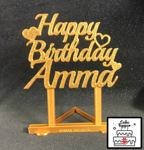 eshak Happy Birthday Amma Single color Cake Topper Price in India - Buy ...
