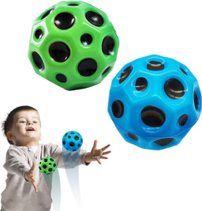 Pluspicks Bounce Moon Ball For Kids Super Bouncing Meteor Space Rubber ...