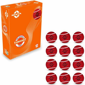 NIVIA Cricket Tennis Ball Heavy Weight (Pack of 12 Balls) Cricket ...