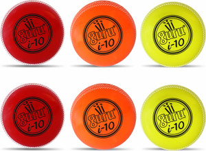 Guru Wind Ball, i10 Cricket Wind Ball Set, Rubber Cricket Ball 90-95g ...