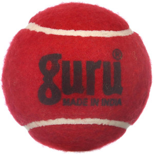 GURU Red Cricket Tennis Ball Cricket Rubber Ball (Pack of 6, Red ...