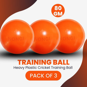 Nongi Heavy Plastic Ball Orange Non Toxic (Pack of 3 | 80gm Per Ball ...