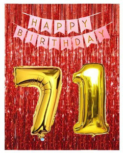 Flipkart.com | METROL Solid Number 71 Pink Printed Happy Birthday ...