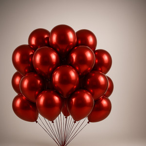 Flipkart.com | Untumble Solid Red Metallic Balloons For Decoration Set ...