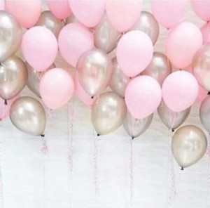Flipkart.com | Mosclue Solid Hd/Mettalic 150 Balloons Pink,Silver For ...