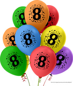 Flipkart.com | TMB Store Printed The Magic Balloons- 8 Number Latex ...