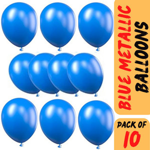 Flipkart.com | FLEXAA Solid Blue HD Latex Metallic Balloons 10 inch ...