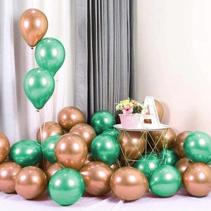 Flipkart.com | Mosclue Solid Hd/Mettalic 150 Balloon Green and Gold For ...