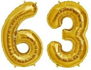 Flipkart.com | Magic Window Solid 16 Inch Gold Birthday Number 63 Foil ...