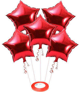 Flipkart.com | PARTY BREEZE Solid red star balloons party decorations ...