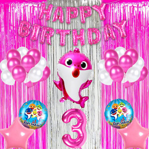 Choice Corner 3rd/Third Happy Birthday Baby Shark Theme Combo For Kids ...