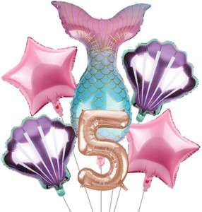 Flipkart.com | Party Propz Printed Mermaid Birthday Decoration, Mermaid ...