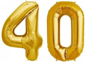 Flipkart.com | Magic Window Solid 16 Inch Gold Birthday Number 40 Foil ...