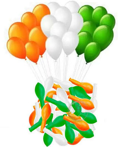 Flipkart.com | gorgeous moment Solid Metallic Tricolor Balloon India ...