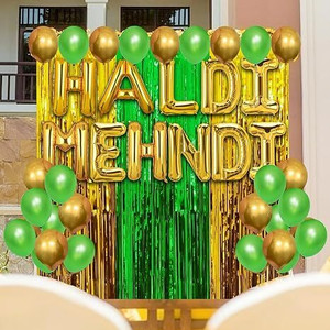 Flipkart.com | SKYWINS Solid Haldi and Mehndi Decoration Set Foil ...