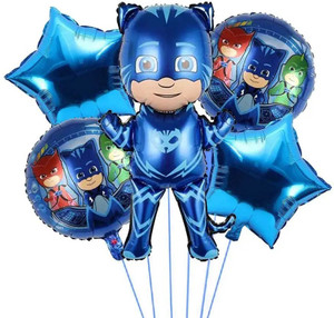 Flipkart.com | Attache Printed 5 Pcs PJ Mask Blue Theme Foil Balloon ...