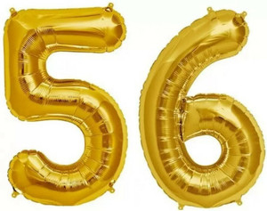 Flipkart.com | PG Enterprises Solid GOLDEN NUMBER "56" FOIL BALLOON ...