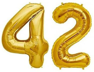 Flipkart.com | Gitanjali Solid Golden " 42 " Numerical Foil Balloon For ...