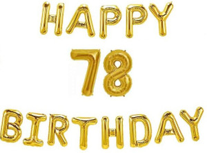 Flipkart.com | Magic Window Solid 16 Inch Gold Birthday Banner & Number ...