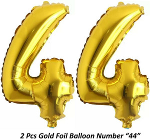 Flipkart.com | PG Enterprises Solid GOLDEN NUMBER "44" FOIL BALLOON ...