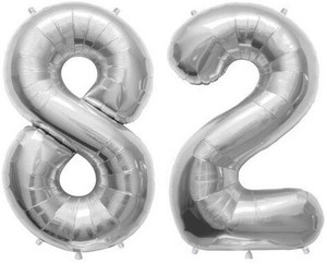 Flipkart.com | Skab Solid Birthday Numbers Solid Silver " 82 ...