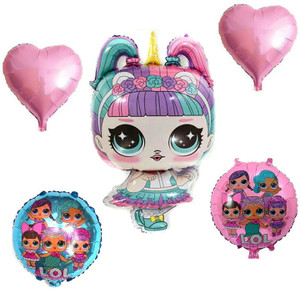 Flipkart.com | Attache Solid 5 Pcs LOL Doll Theme Foil Balloon for ...