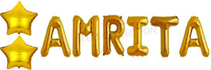 Flipkart.com | Shilpveda Solid AMRITA Name Letters foil Balloon names ...