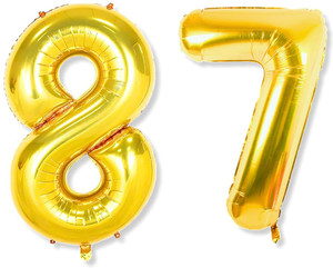 Flipkart.com | Party Junction Solid 87 Number Foil Letter Balloon ...