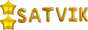 Flipkart.com | Shilpveda Solid SATVIK Name Letters foil Balloon names ...