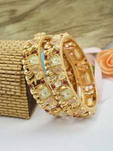 Panini Jewels Alloy Ruby Gold-plated, Copper Kada Price in India - Buy ...