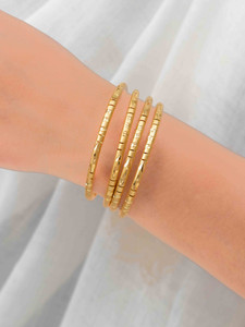 Zeraki Jewels Brass Gold-plated Bangle Set Price in India - Buy Zeraki ...