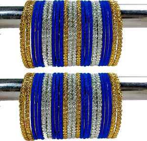 suhagan bangle store Metal, Fabric Gold-plated Bangle Set Price in ...