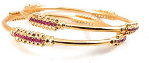 CM FASHIONS Copper Ruby Gold-plated Bangle Set Price in India - Buy CM ...