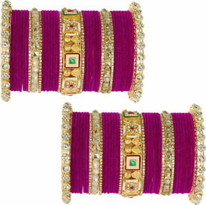 ZULKA Metal Pearl, Zircon Chudas Price in India - Buy ZULKA Metal Pearl ...